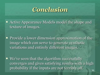 Gil Shapira's Active Appearance Model slides | PPT