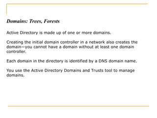 ACTIVE-DIRECTORY in system and network .ppt