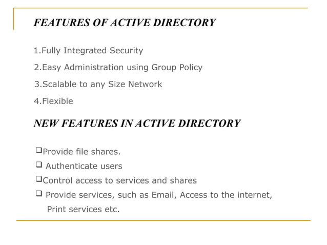 ACTIVE-DIRECTORY in system and network .ppt