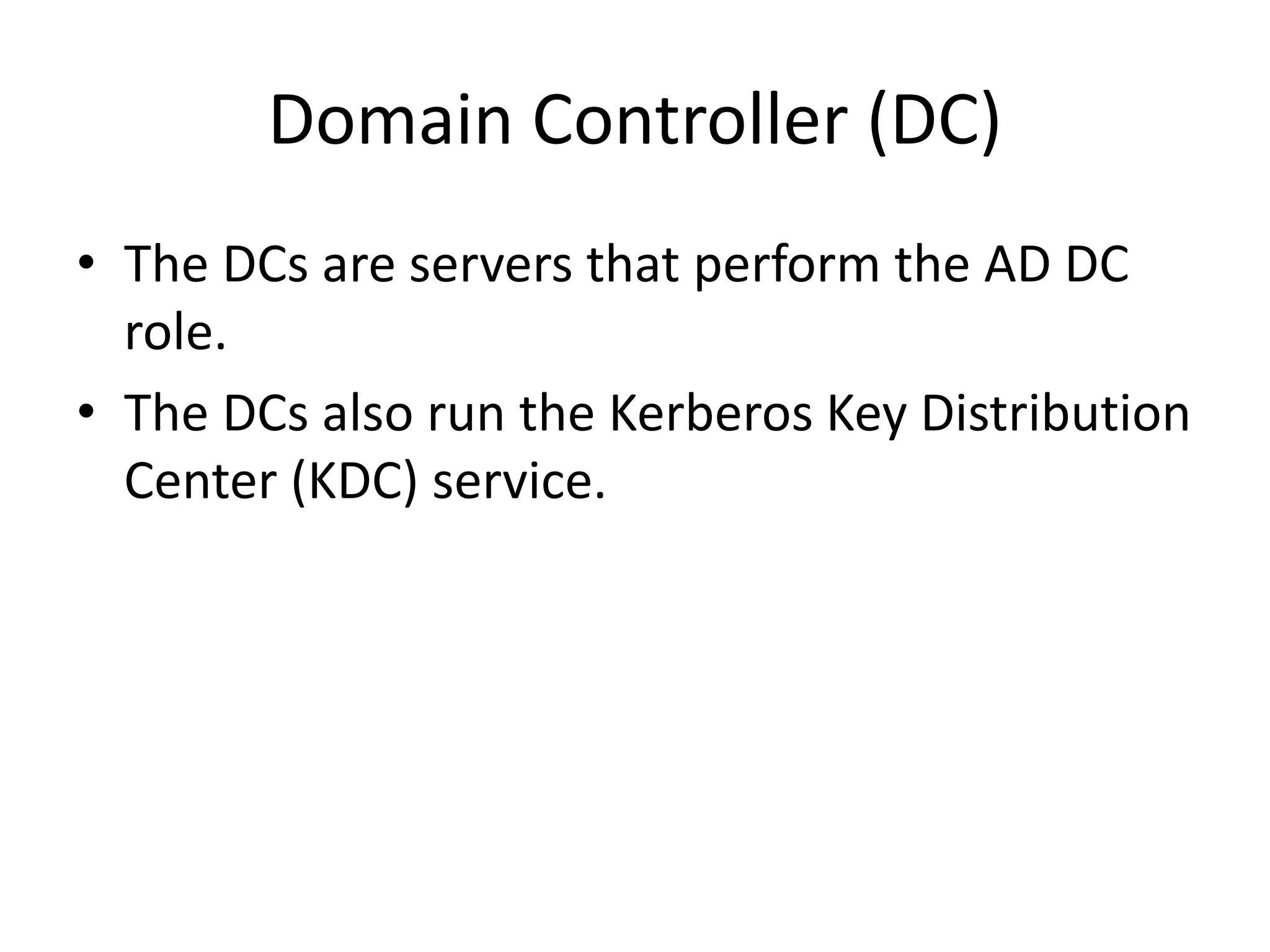 Active Directory Domain Servicespptx Operating Systems Computer Software And Applications