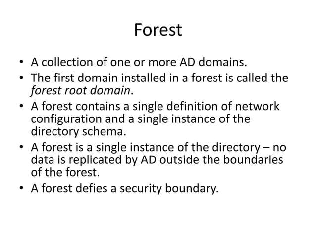 Active Directory Domain Servicespptx Operating Systems Computer Software And Applications