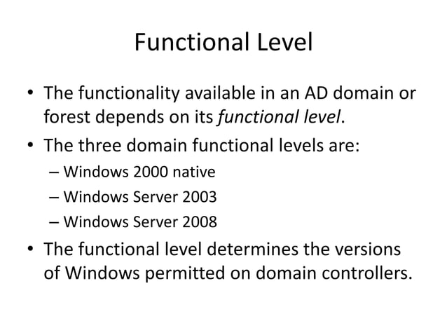Active-Directory-Domain-Services.pptx | Operating Systems | Computer Software and Applications