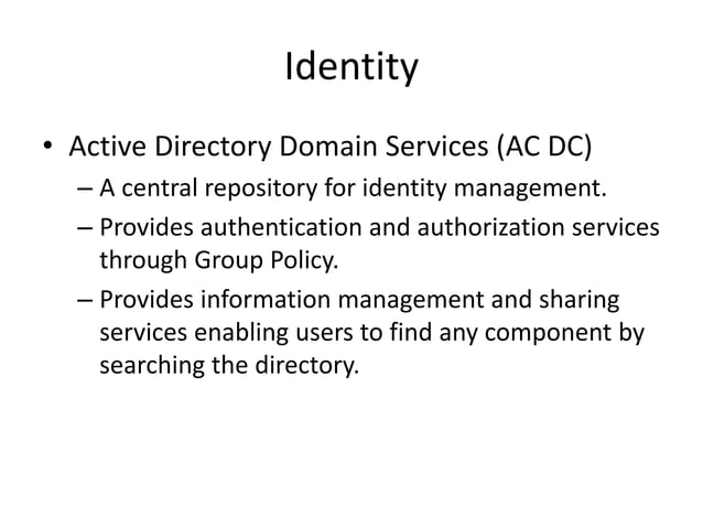 Active-Directory-Domain-Services.pptx | Databases | Computer Software and Applications