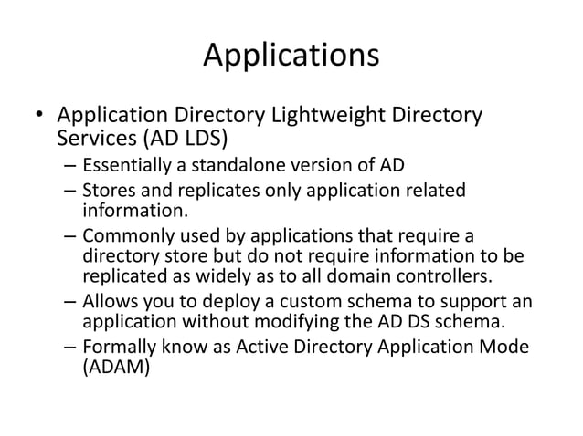 Active-Directory-Domain-Services.pptx | Databases | Computer Software and Applications