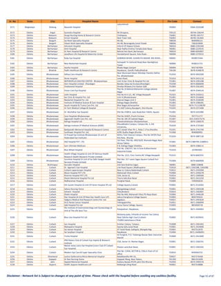 MDIndia Health Insurance TPA Hospital List | ManipalCigna | PDF