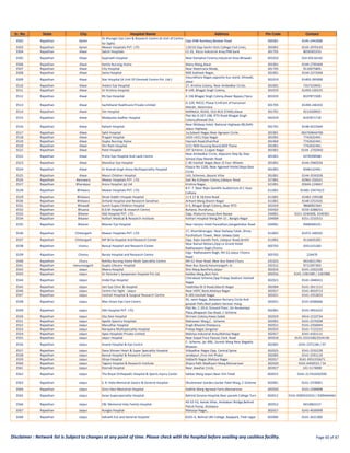 MDIndia Health Insurance TPA Hospital List | ManipalCigna | PDF