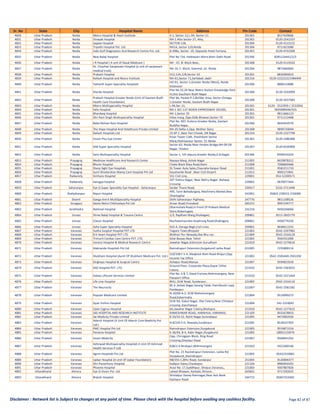 MDIndia Health Insurance TPA Hospital List | ManipalCigna | PDF