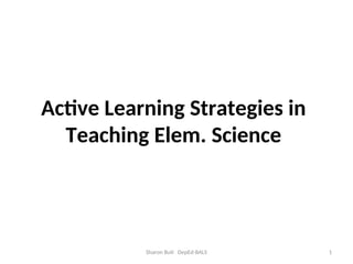 Presentation- Active Learning Strategies | PPT
