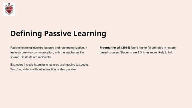 Active vs Passive Learning: Which Boosts Success? | Anee's School | PPTX