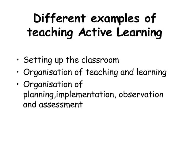 Active Learning Workshop Powerpoint Presentation | PPT