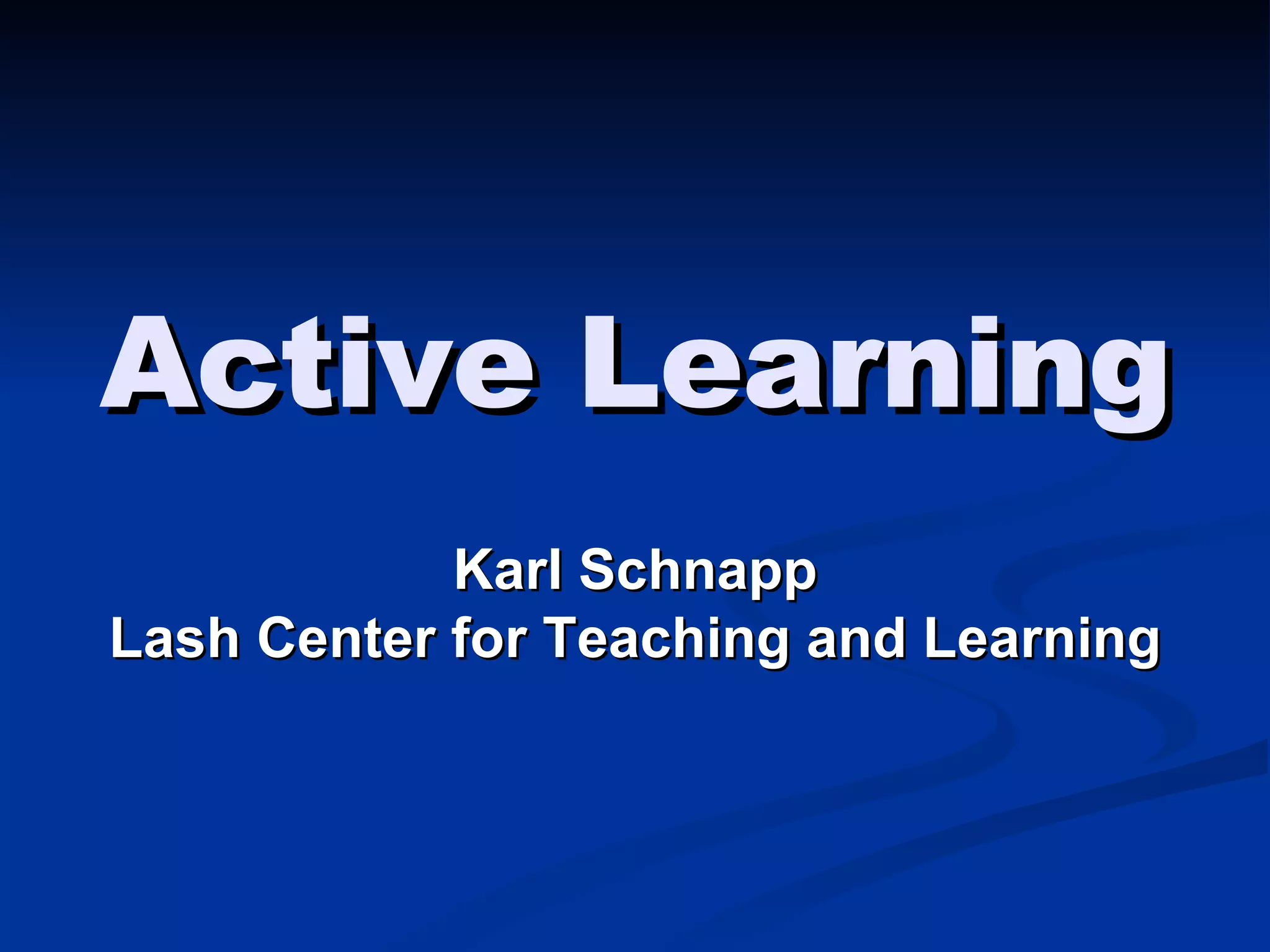 Active Learning F08 | PPT