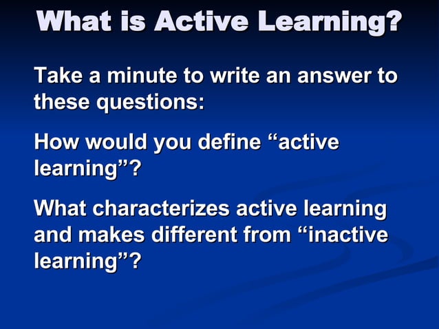 Active Learning F08 | PPT