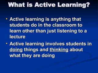 Active Learning F08 | PPT