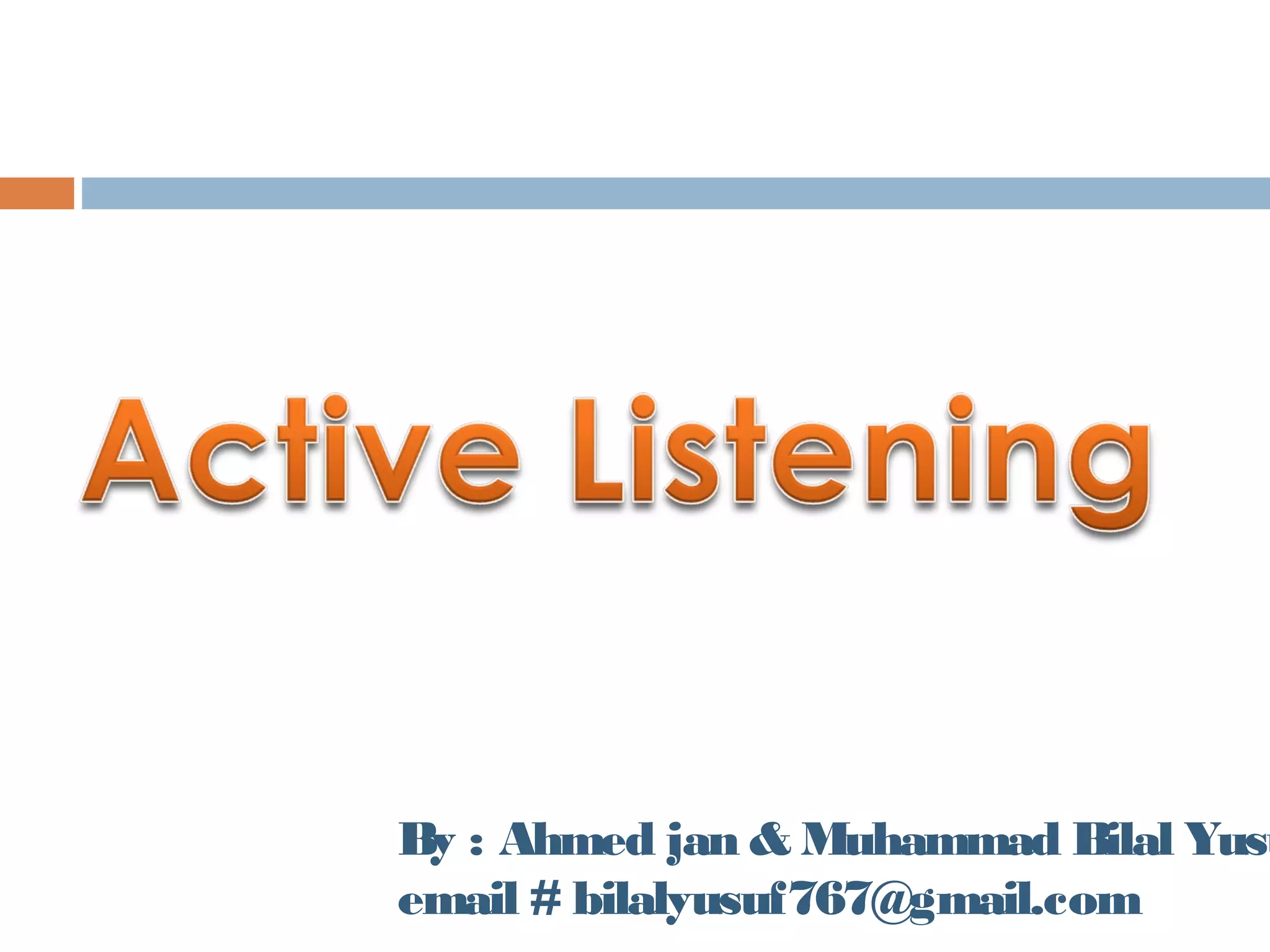 Active listening | PPT