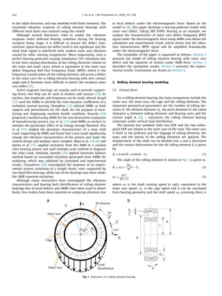 Active magnetic bearings used as exciters for rolling element bearing outer race defect ...