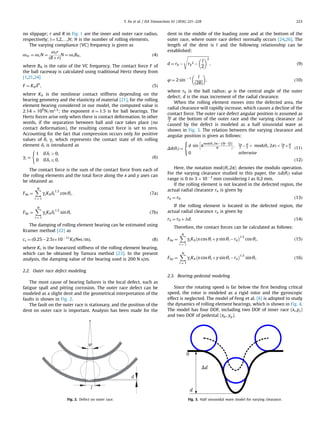 Active magnetic bearings used as exciters for rolling element bearing outer race defect ...