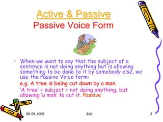 active-passive.forms in English useful in classroom | PPT