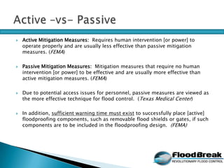 Active vs Passive Mitigation - FloodBreak® | PPT