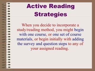 Active Reading--SQ3R | PPT