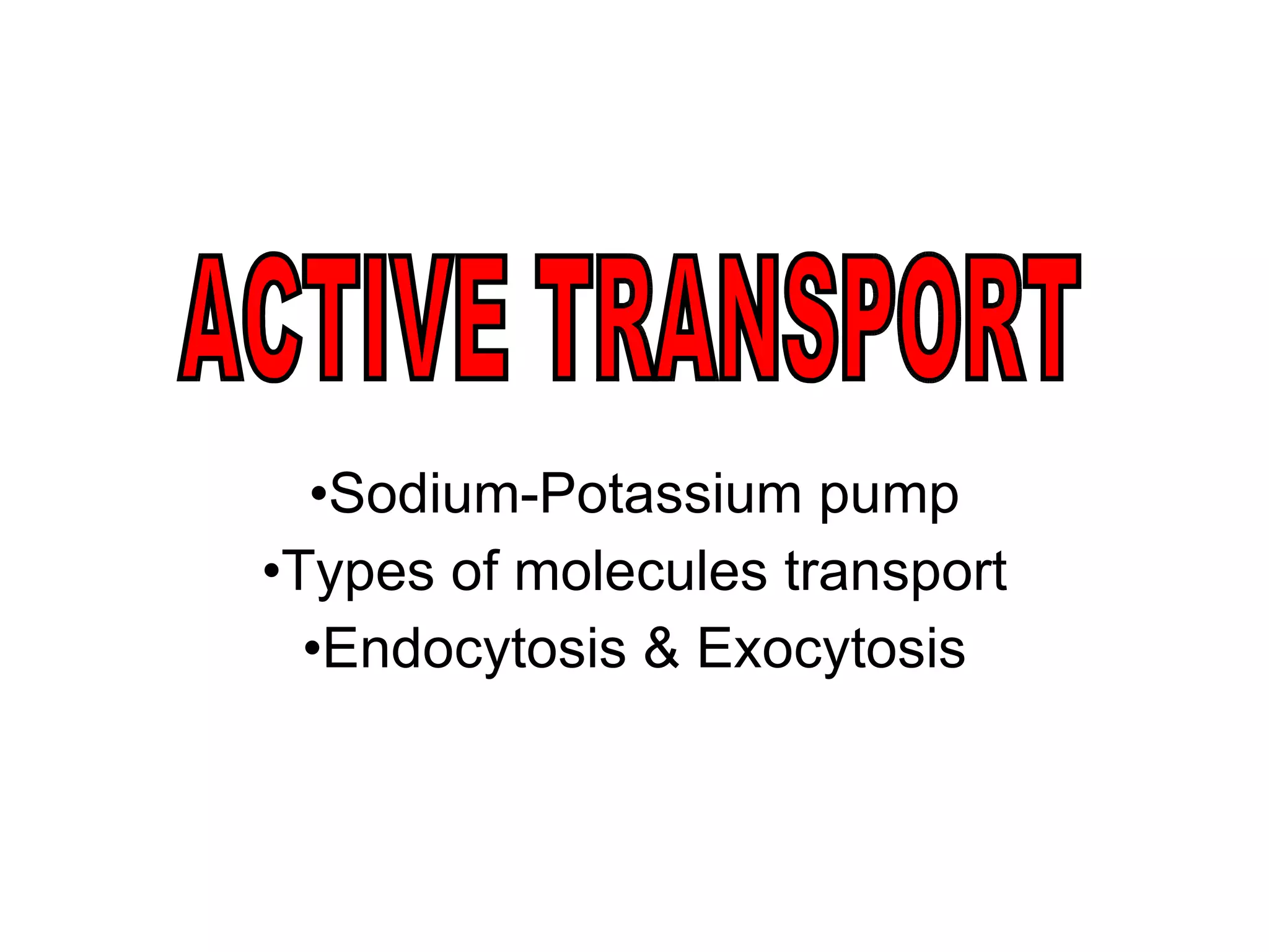 Active Transport New | PPT