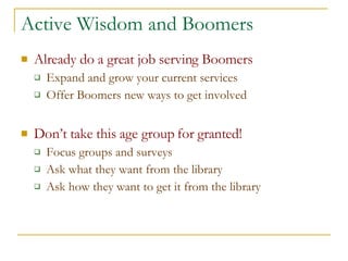 Active Wisdom | PPT | Eldercare | Family and Relationships