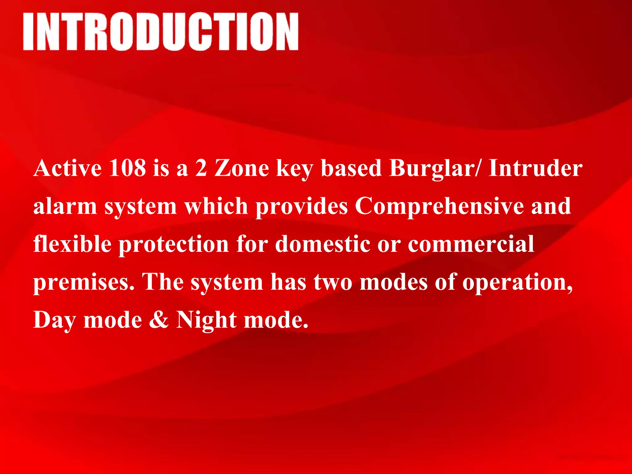 Active 108 - Commercial, Bank Security Burglar Alarm System | PPT