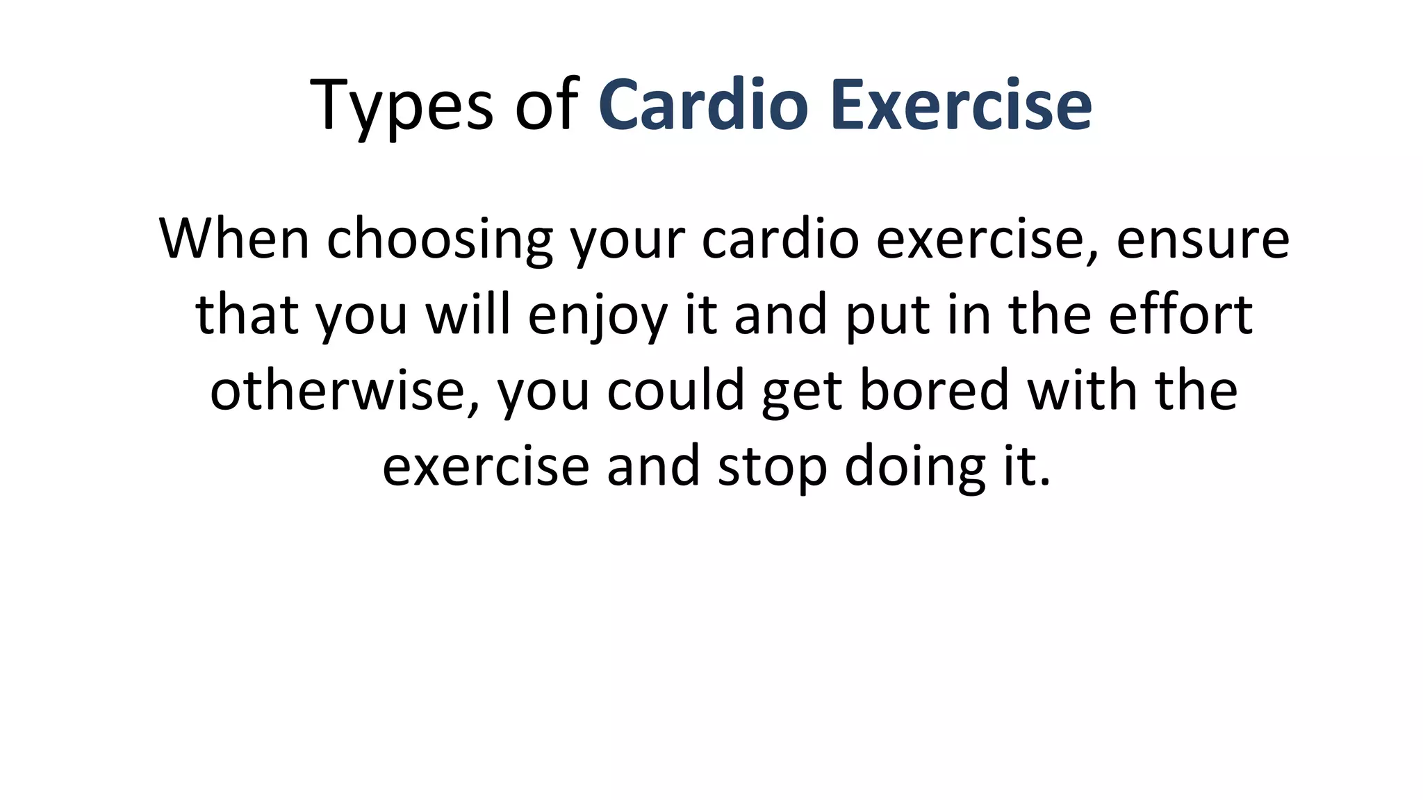 Cardio Exercise What Is It? | PPT