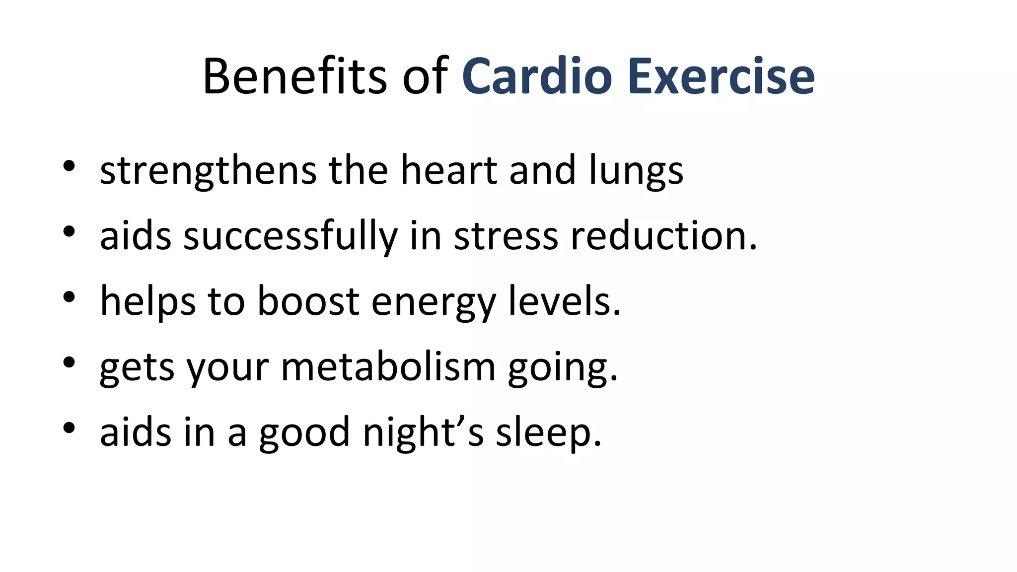 Cardio Exercise What Is It? | PPT
