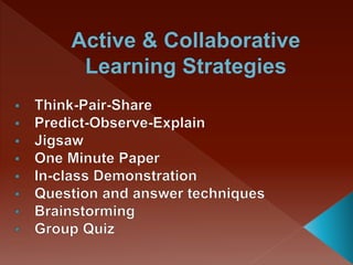 Active and collaborative learning | PPTX | Educational Assessment ...