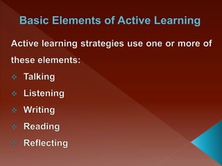 Active and collaborative learning | PPTX | Educational Assessment ...