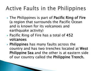 Active and inactive faults | PPTX