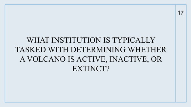 Active and Inactive volcanoes asada.pptx | Geography | Science