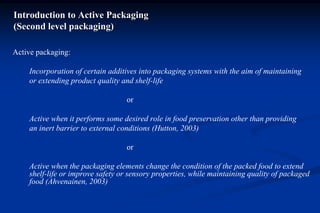 Active and intelligent packaging | PDF