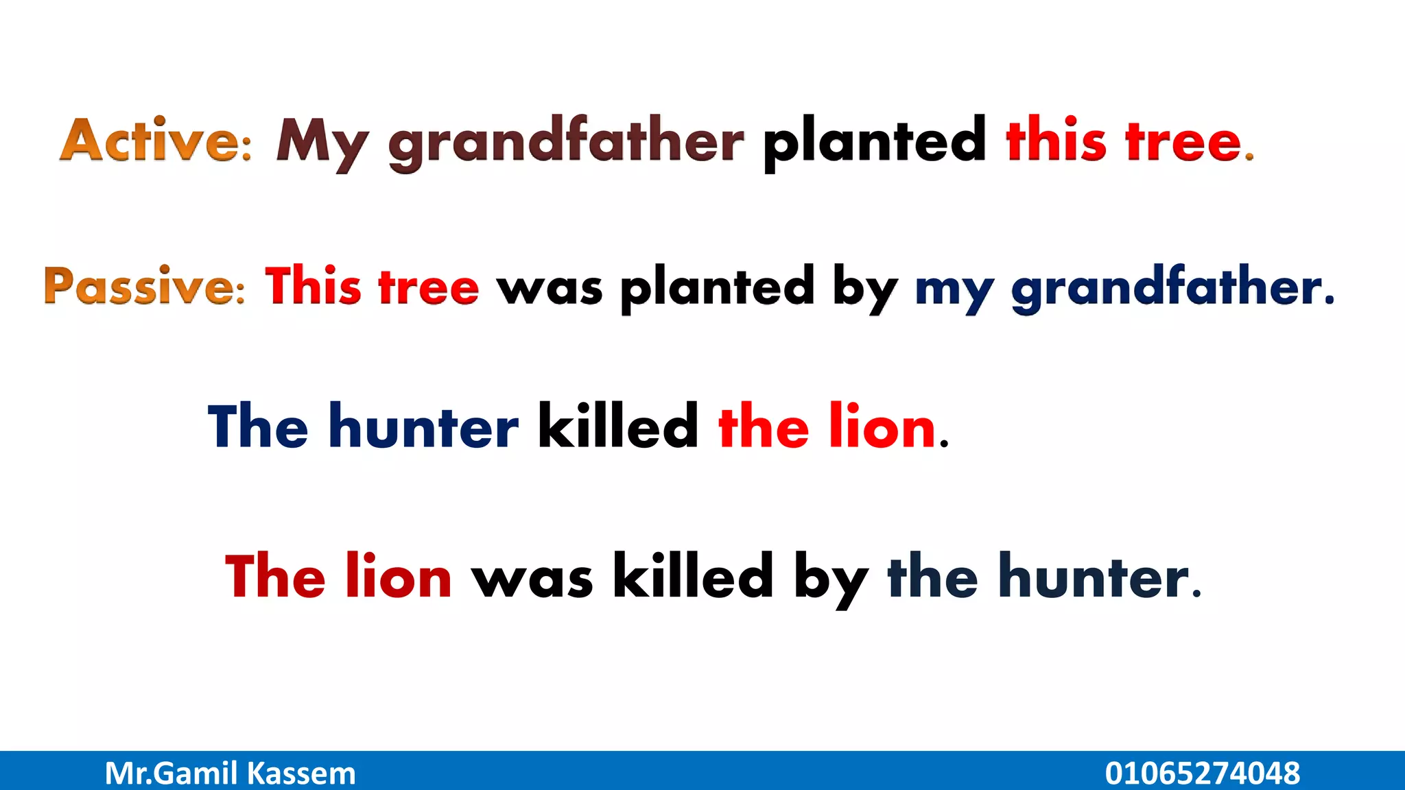 the passive voice secondary stage | PPT