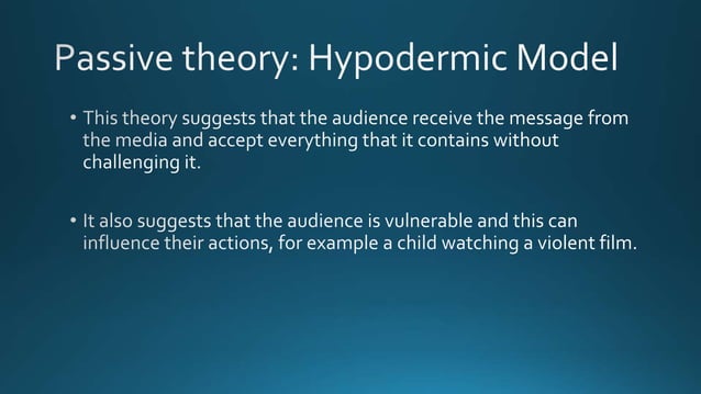 Active and passive audience theories | PPTX