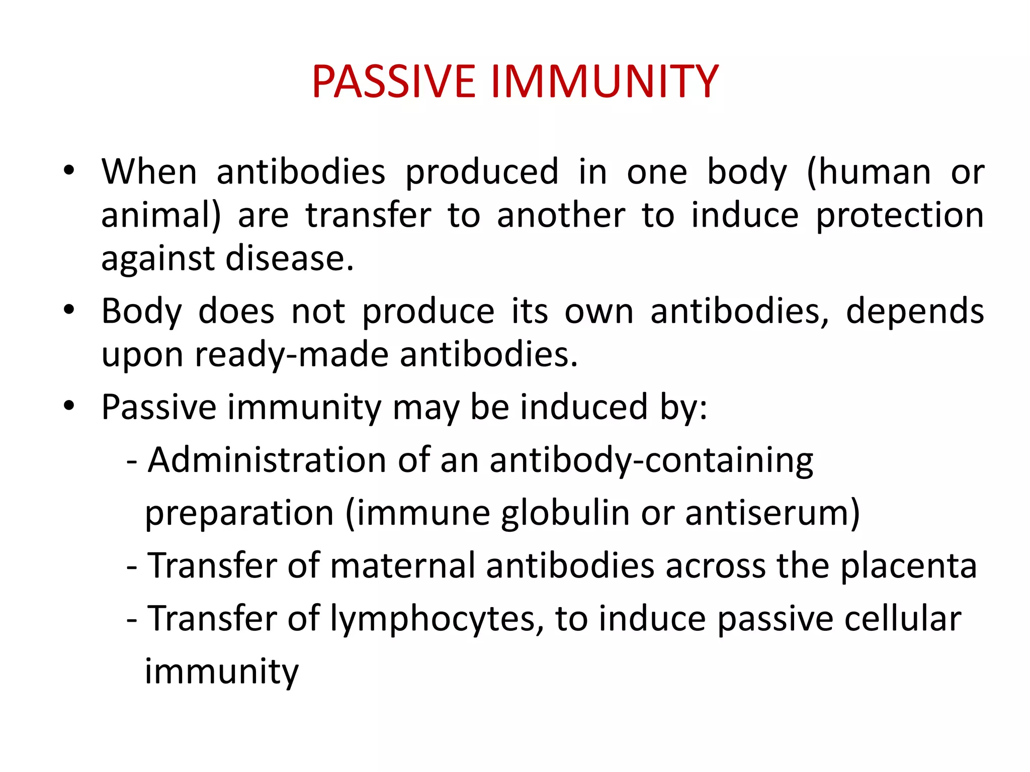 Active and passive immunity | PPTX