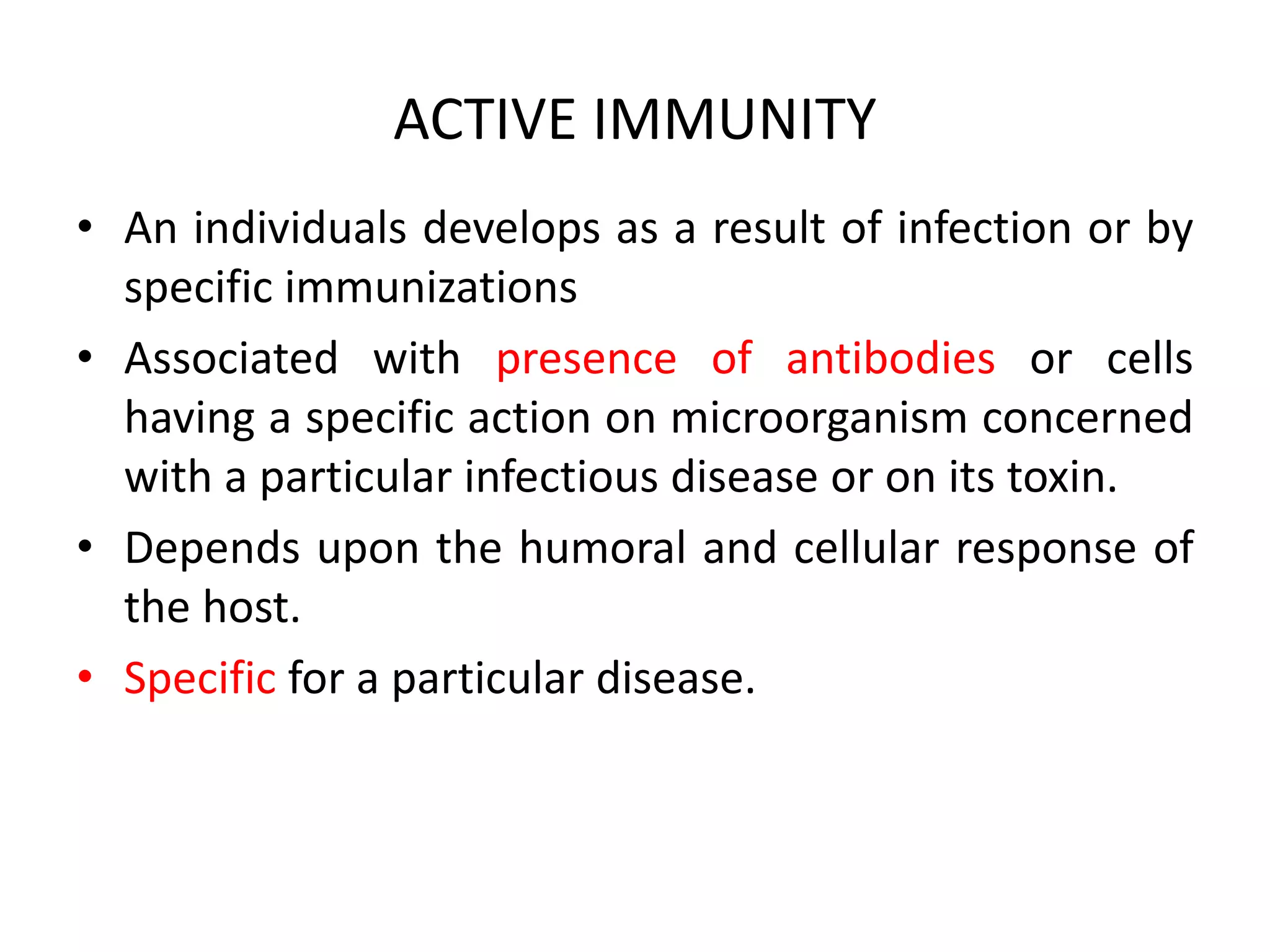 Active and passive immunity | PPTX