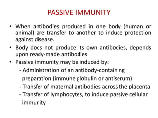 Active and passive immunity | PPT