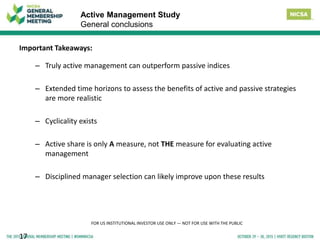 Active and Passive Management: Complements or Rivals? | PPTX