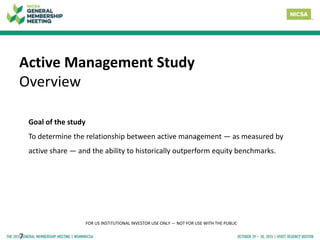 Active and Passive Management: Complements or Rivals? | PPT