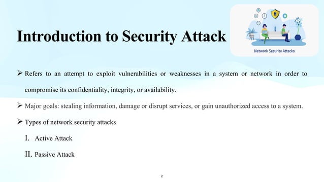 Active and Passive Network Attacks | PPTX | Information and Network Security | Computing