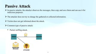 Active and Passive Network Attacks | PPTX