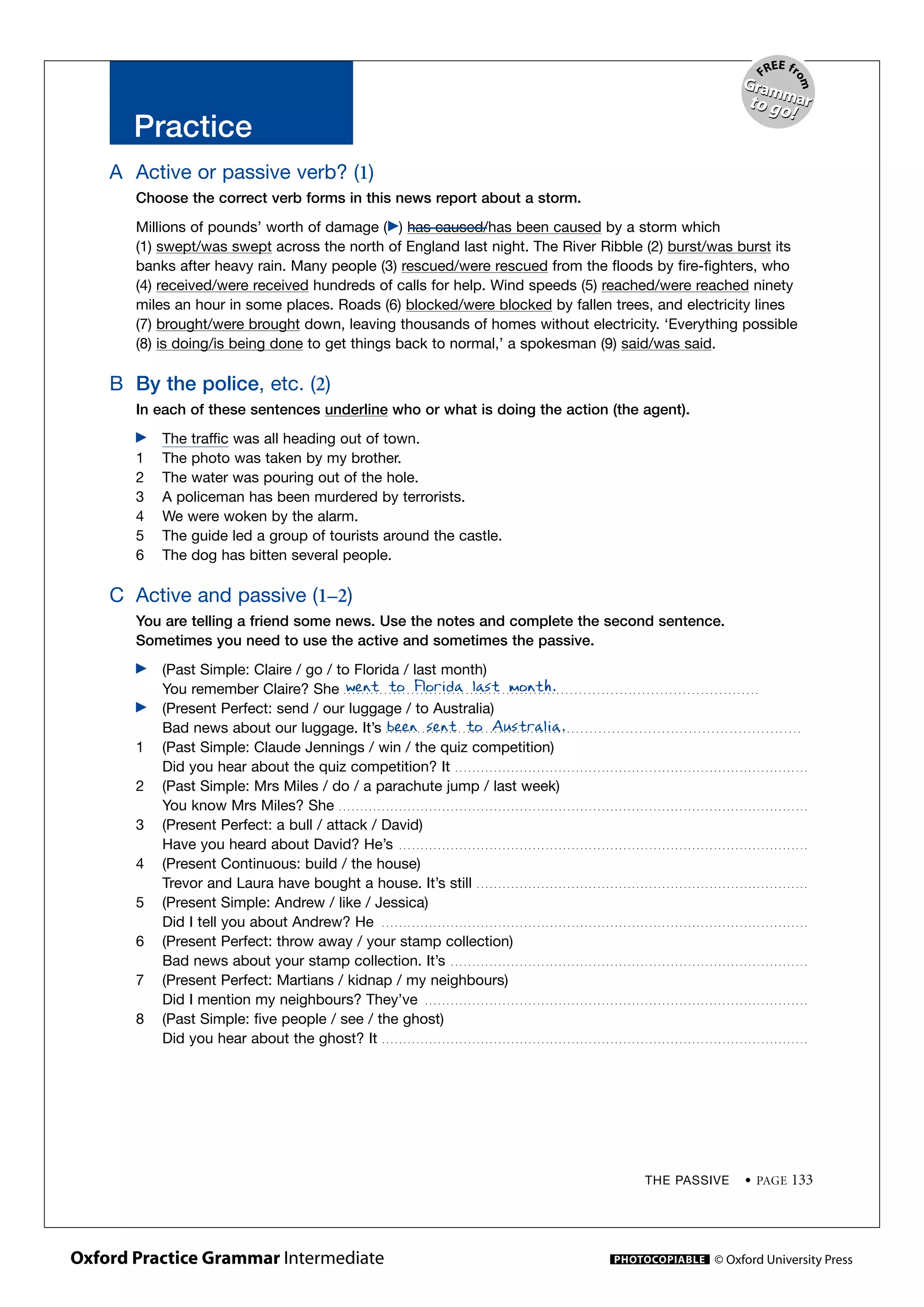 Active and passive sentences in theory and practice | PDF