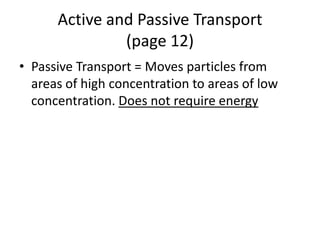 Active and passive transport | PPTX