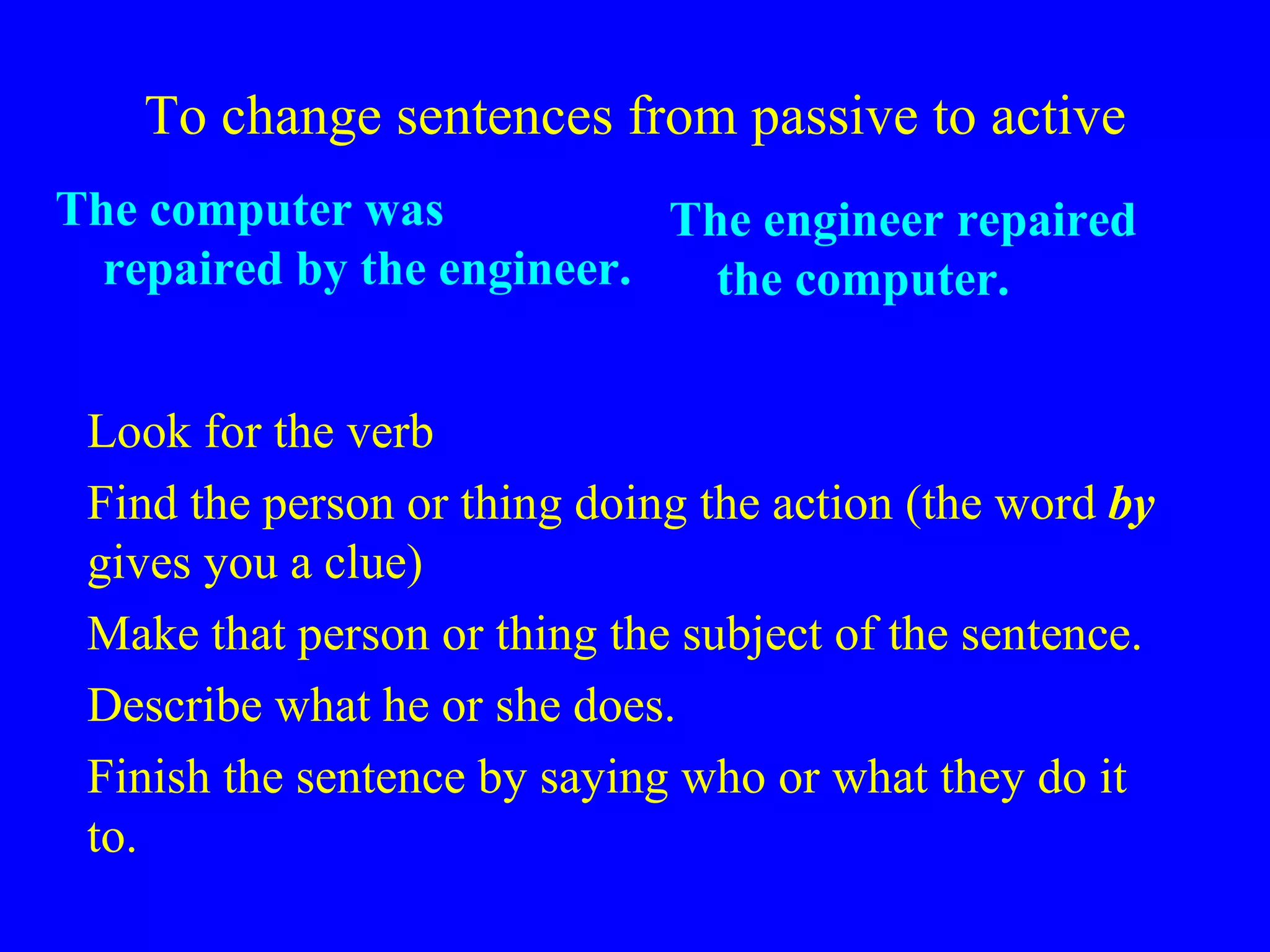 Active and passive_verbs | PPT