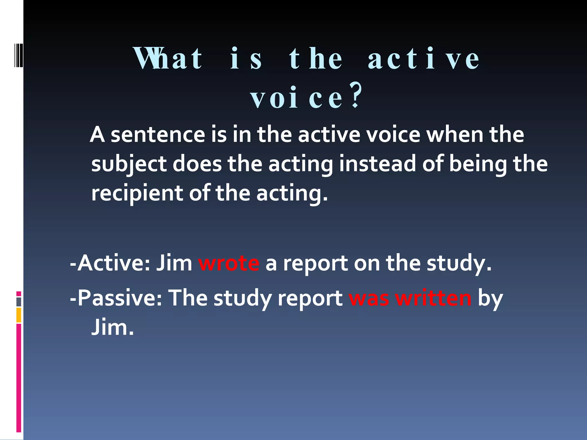 Active And Passive Voice | PPT