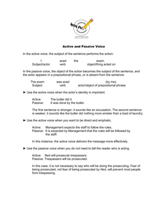 Active and passive voice | DOC