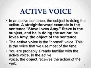 Active and passive voice | PPTX