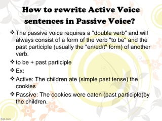 Active and passive voice | PPT
