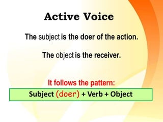 Active and passive voice | PPTX